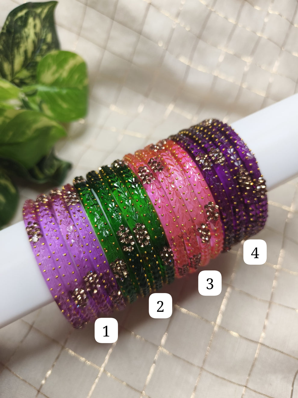 Diya Glass Kada – Nila Bangles