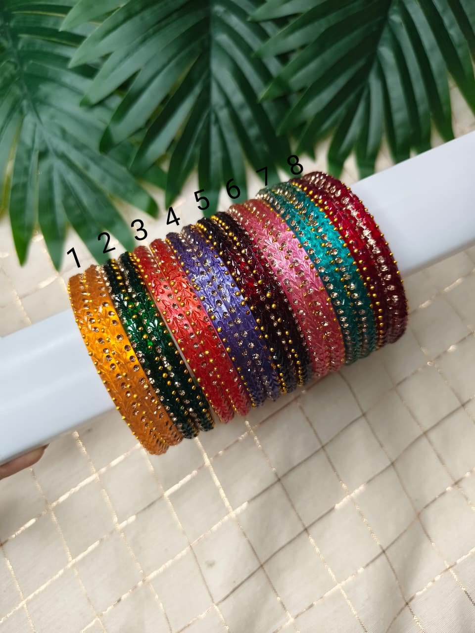 Zara Kada Glass bangles – Nila Bangles